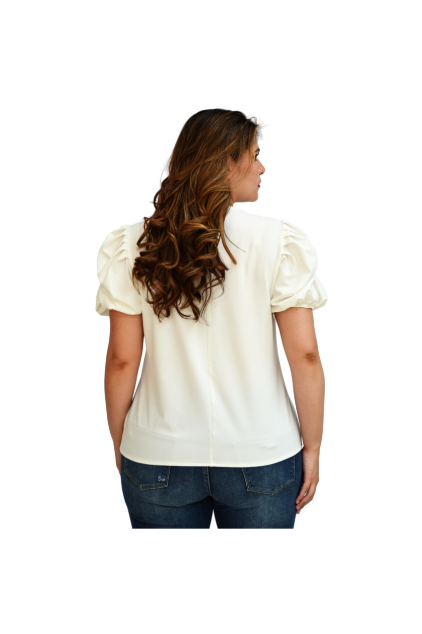 Blusa de Vestir con manga bombacha BL-Mic- 11459