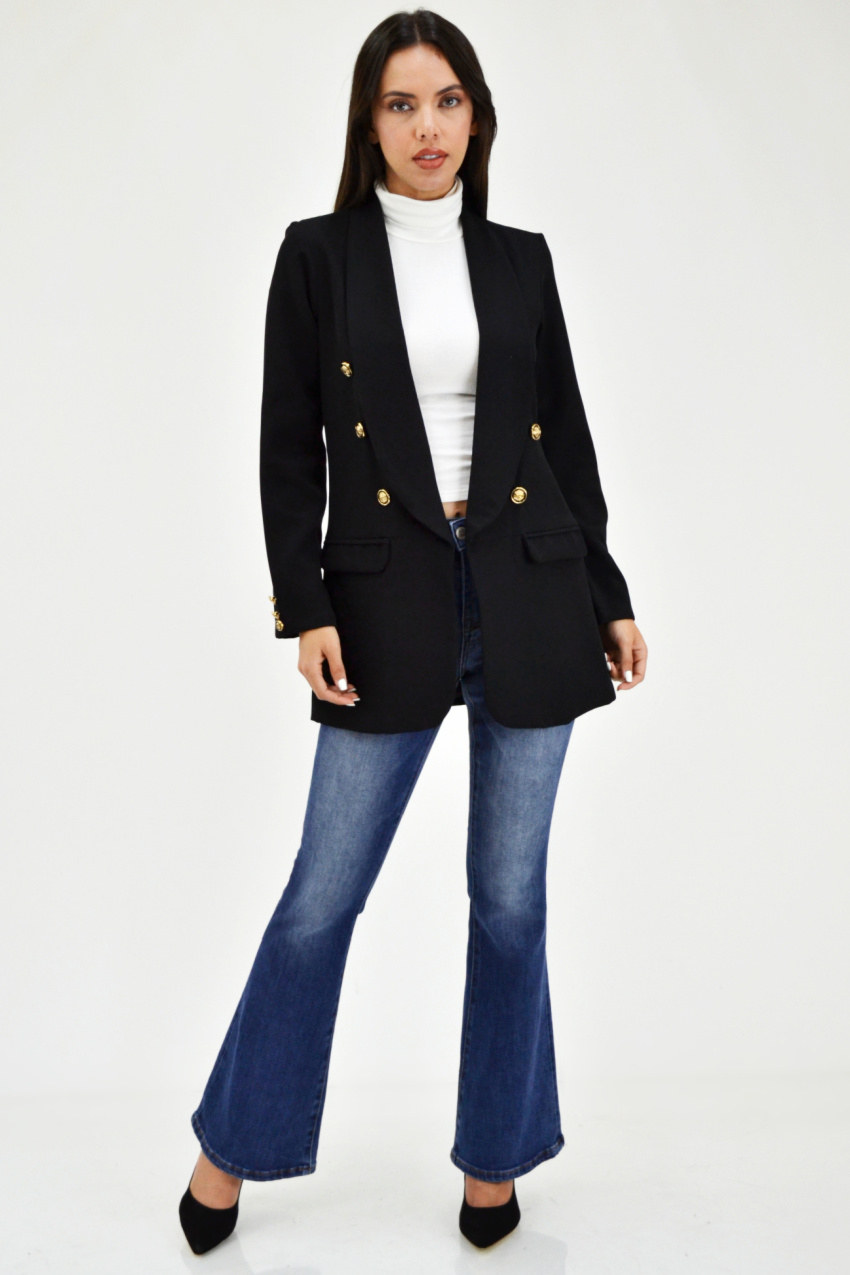 Blazer largo Roman Fashion /Juvenil, 2846 (Negro)