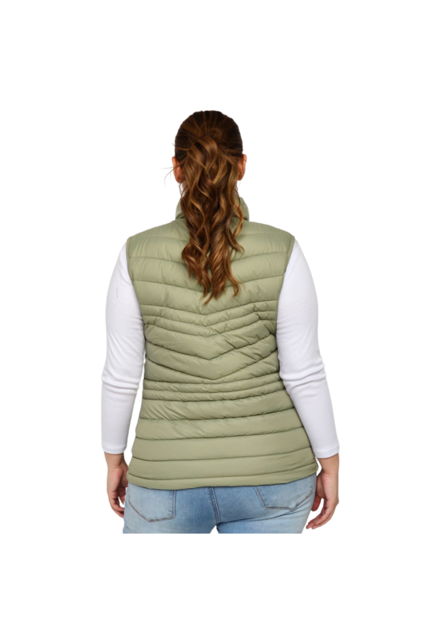 Chaleco capitonado doble vista Tallas Extras, 5420 (Pistache)