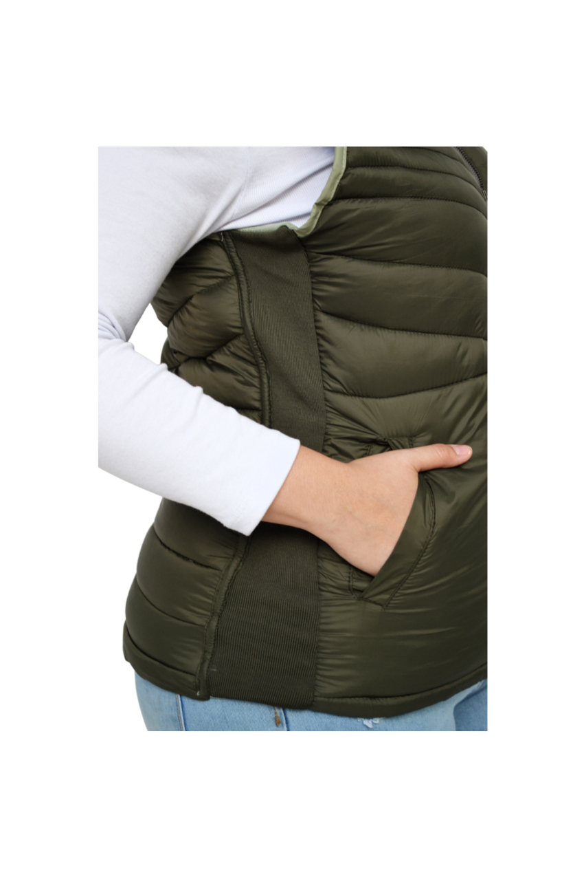 Chaleco capitonado doble vista Tallas Extras, 5420 (Pistache)