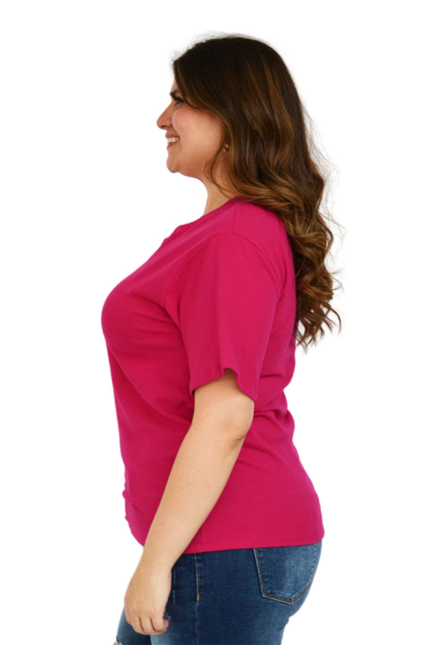 Playera básica Roman Fashion/Tallas Extras, 314 (Fiusha)